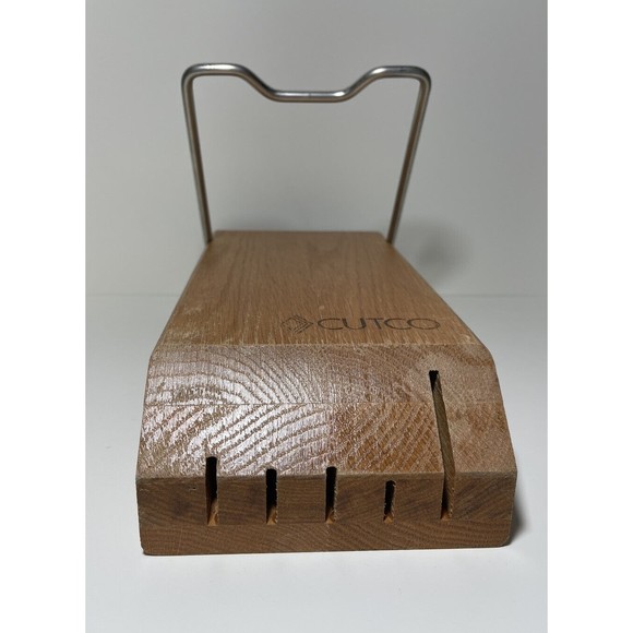 Cutco | Kitchen | Cutco Wood Space Saver 5slot Knife Block Honey Oak ...